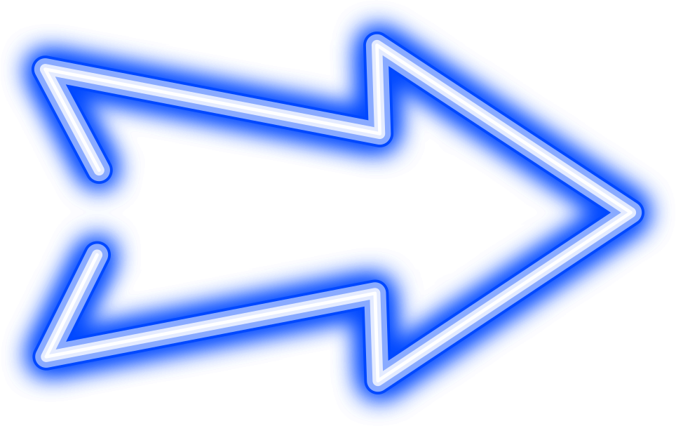Blue Neon Arrow (PNG Transparent) | OnlyGFX.com