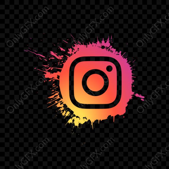 Instagram Logo Splatter (PNG Transparent) | OnlyGFX.com