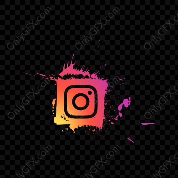 Instagram Logo Splatter (PNG Transparent) | OnlyGFX.com