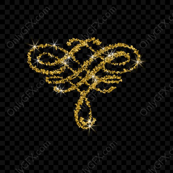 Gold Glitter Page Divider (PNG Transparent) | OnlyGFX.com