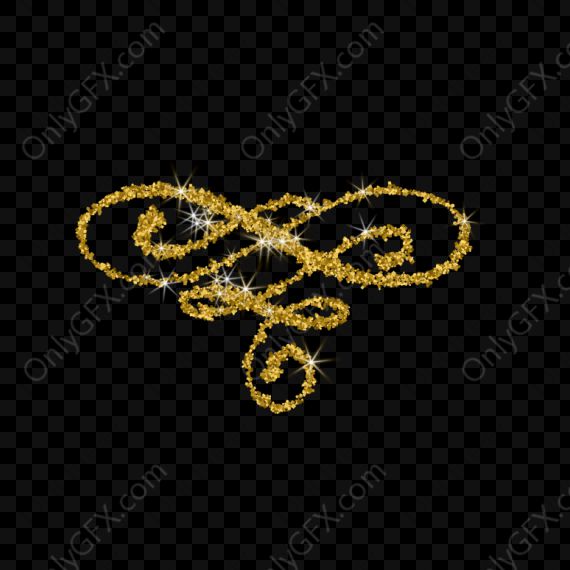 Gold Glitter Page Divider (PNG Transparent) | OnlyGFX.com
