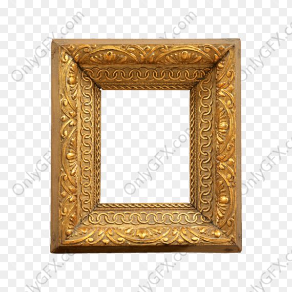 Golden Wood Picture Frames (PNG Transparent) | OnlyGFX.com