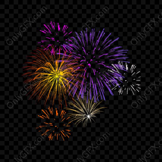 Realistic Fireworks (PNG Transparent) | OnlyGFX.com